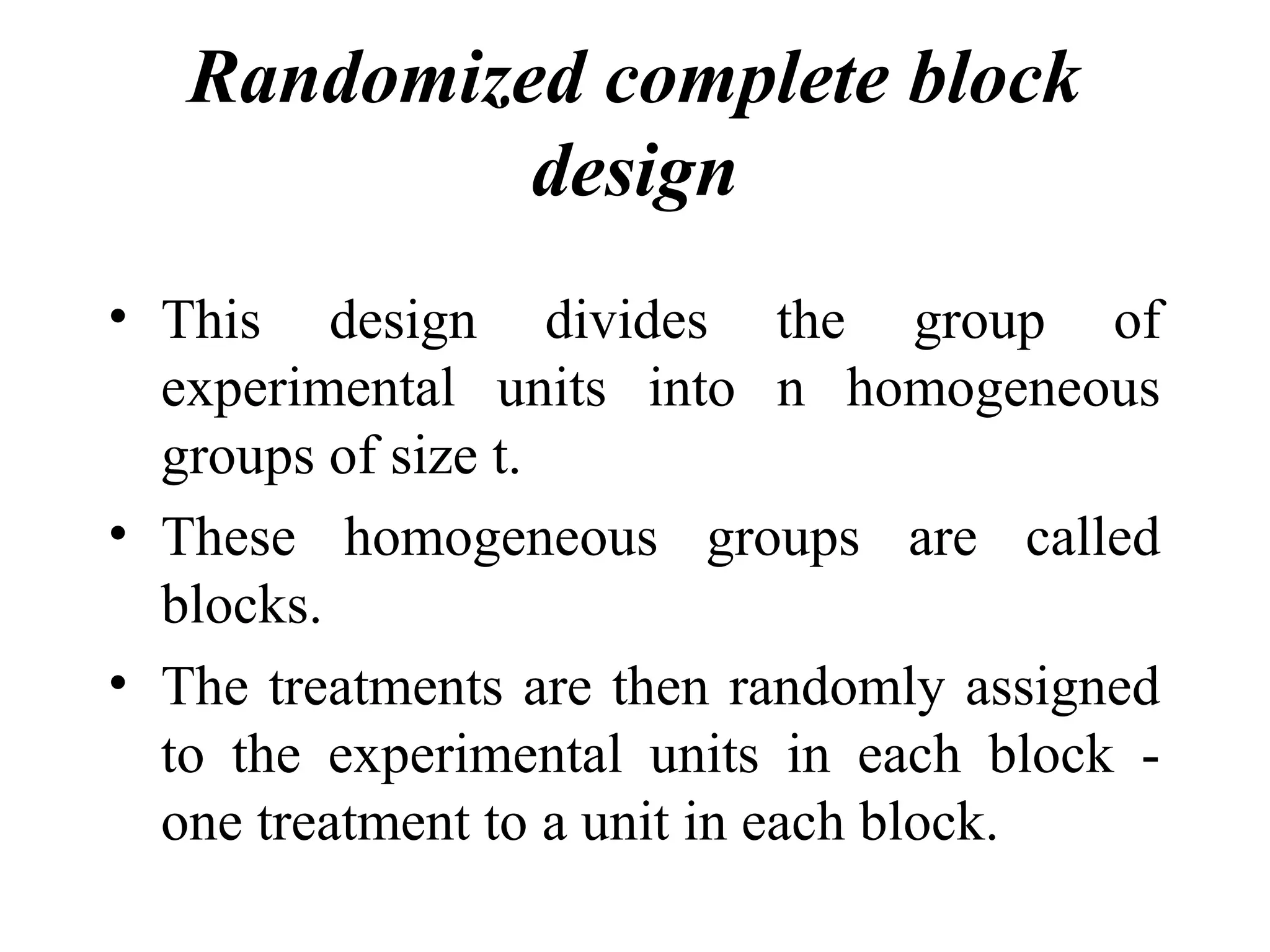 Randomized complete block design - Dr. Manu Melwin Joy - School of ...