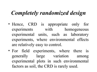 Randomized complete block design - Dr. Manu Melwin Joy - School of ...