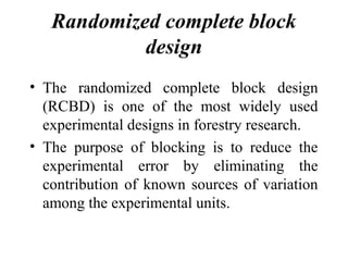 Randomized complete block design - Dr. Manu Melwin Joy - School of ...