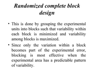 Randomized complete block design - Dr. Manu Melwin Joy - School of Management Studies, Cochin ...