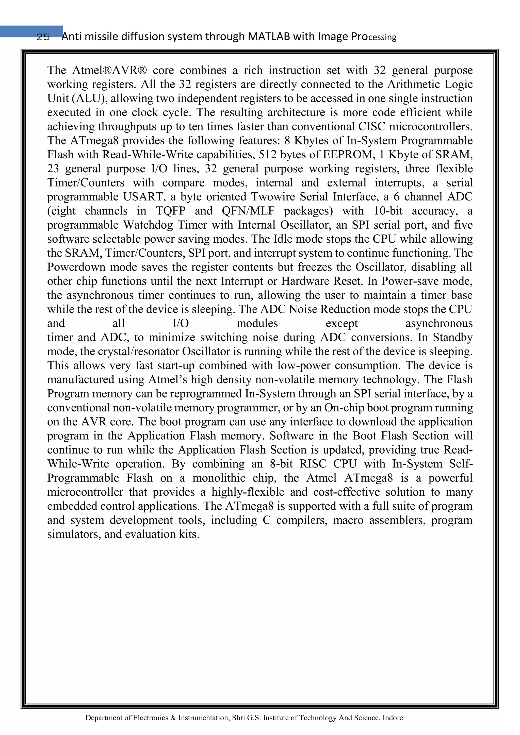 Anti missile diffusion system through MATLAB with Image Processing | PDF