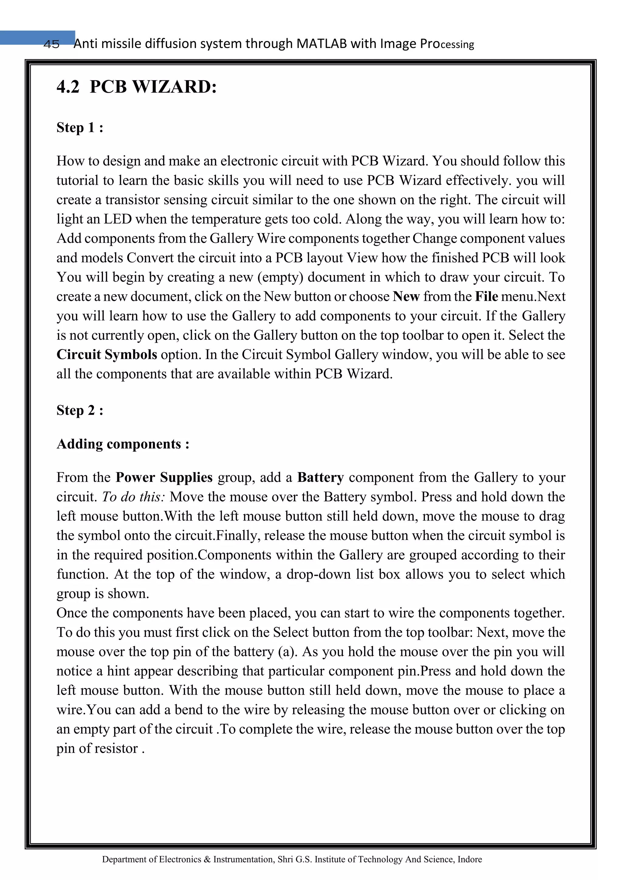 Anti missile diffusion system through MATLAB with Image Processing | PDF
