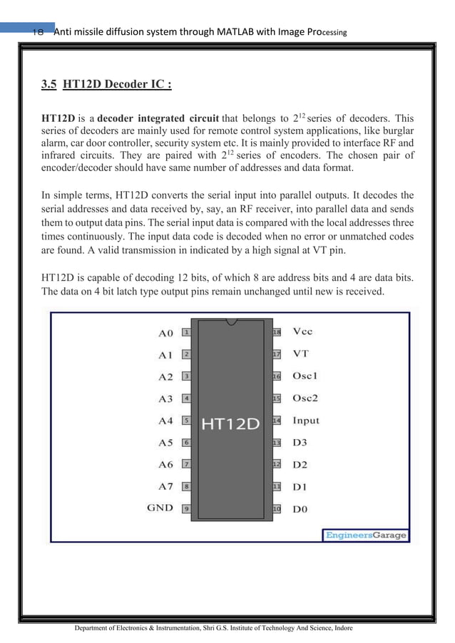 Anti missile diffusion system through MATLAB with Image Processing | PDF