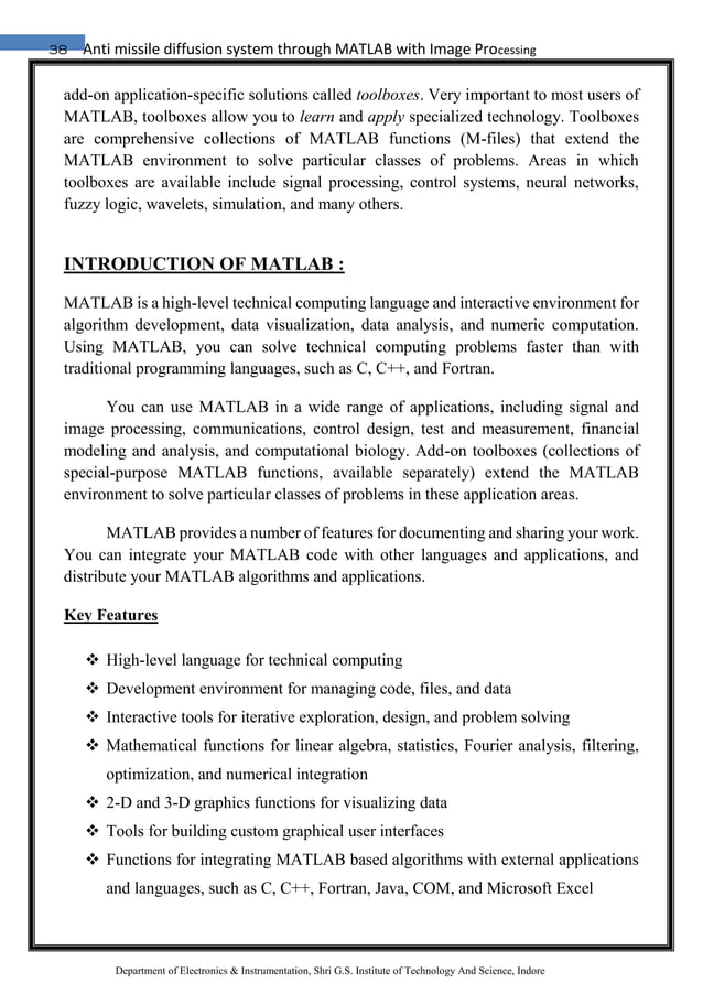 Anti Missile Diffusion System Through Matlab With Image Processing Pdf