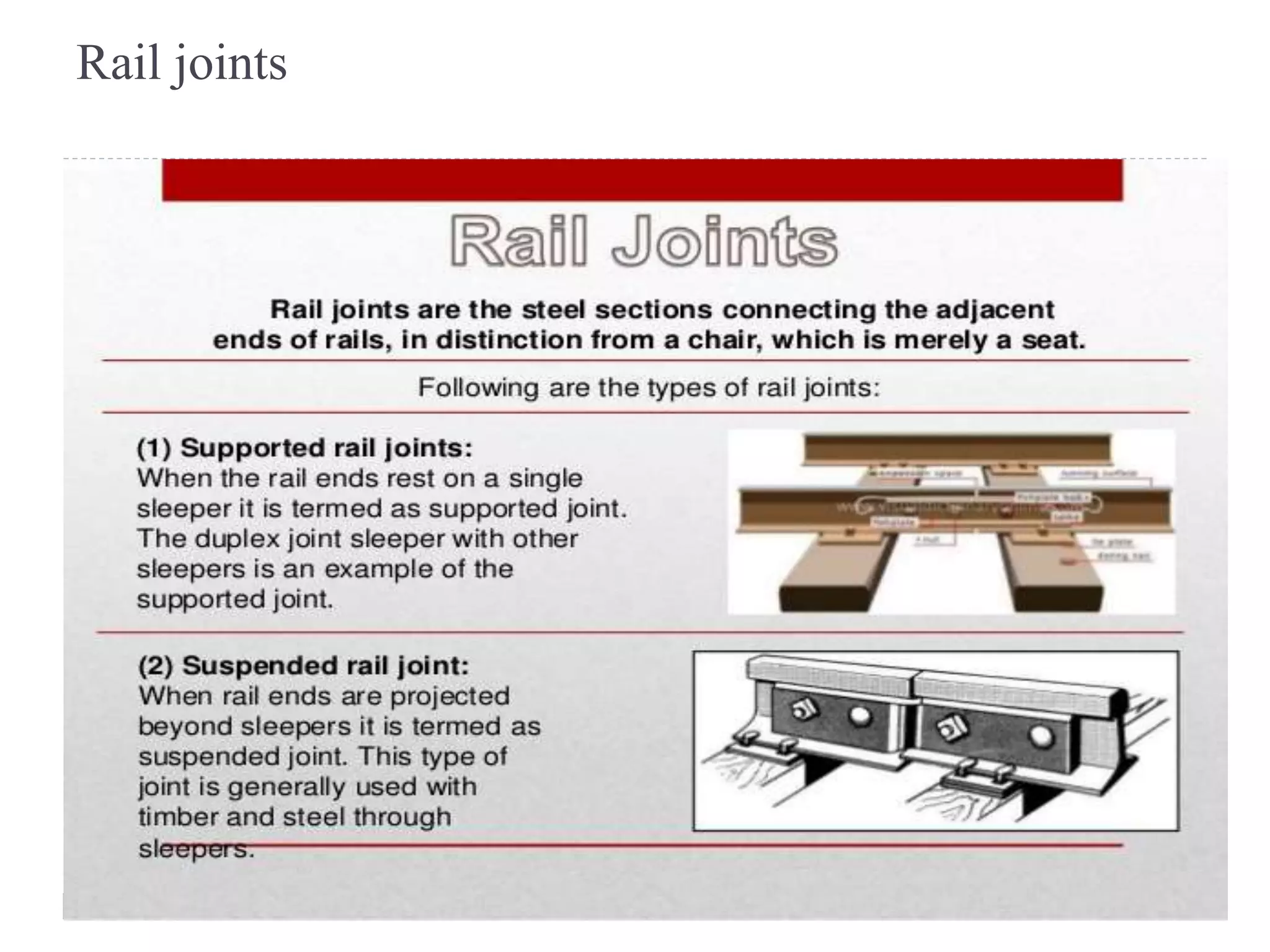 Rail fastenings and joints | PPTX