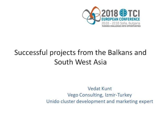 Vedat Kunt, Presentation TCI2018 European Conference Sofia | PPT