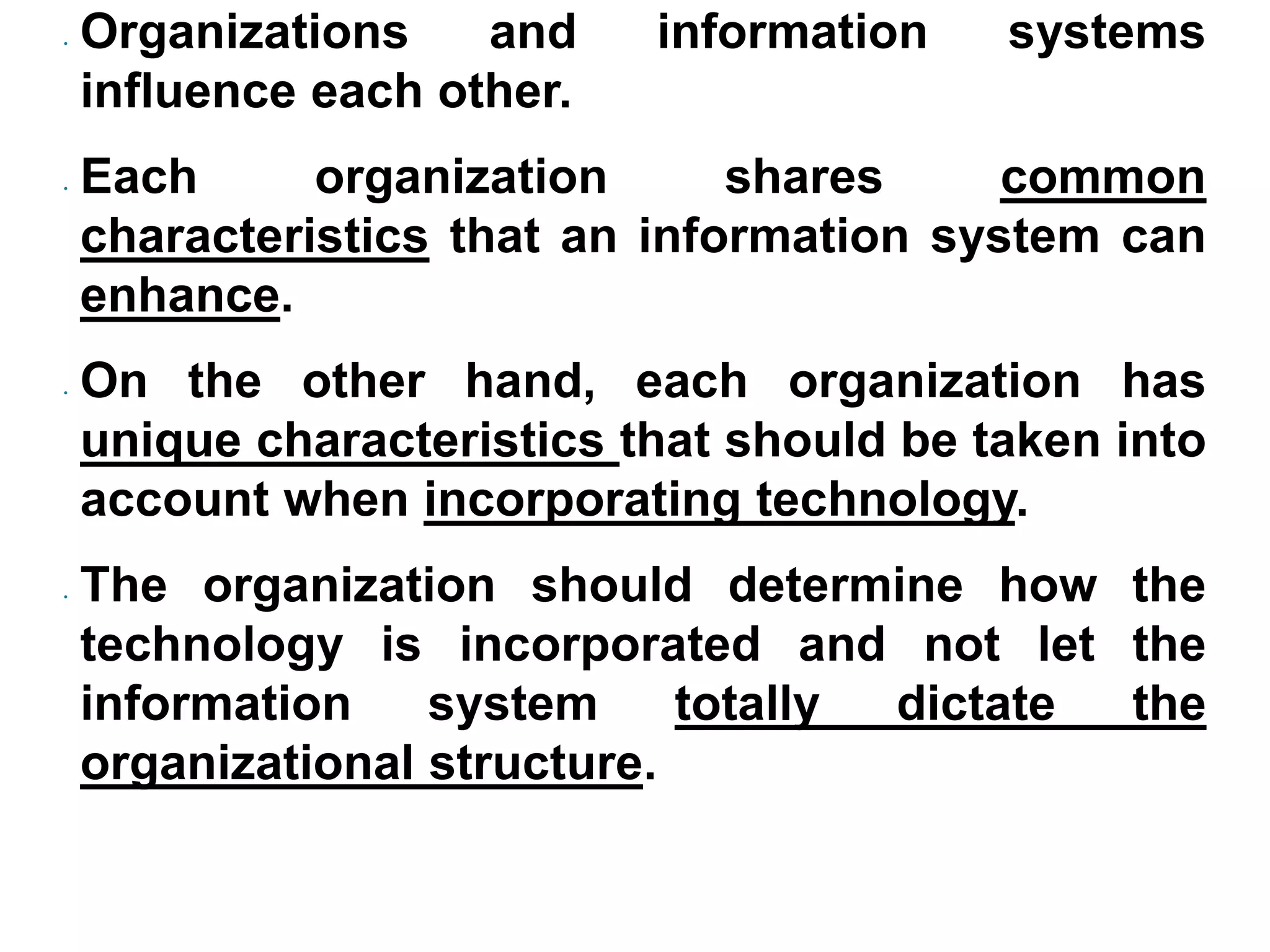 Information Systems Organizations And Strategy Pptx