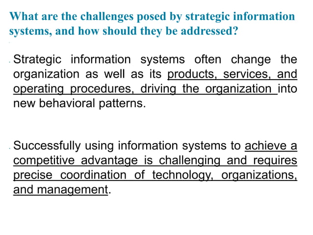 Information systems, organizations, and strategy | PPTX