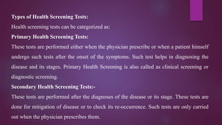 HEALTH SCREENING SERVICES | PPTX
