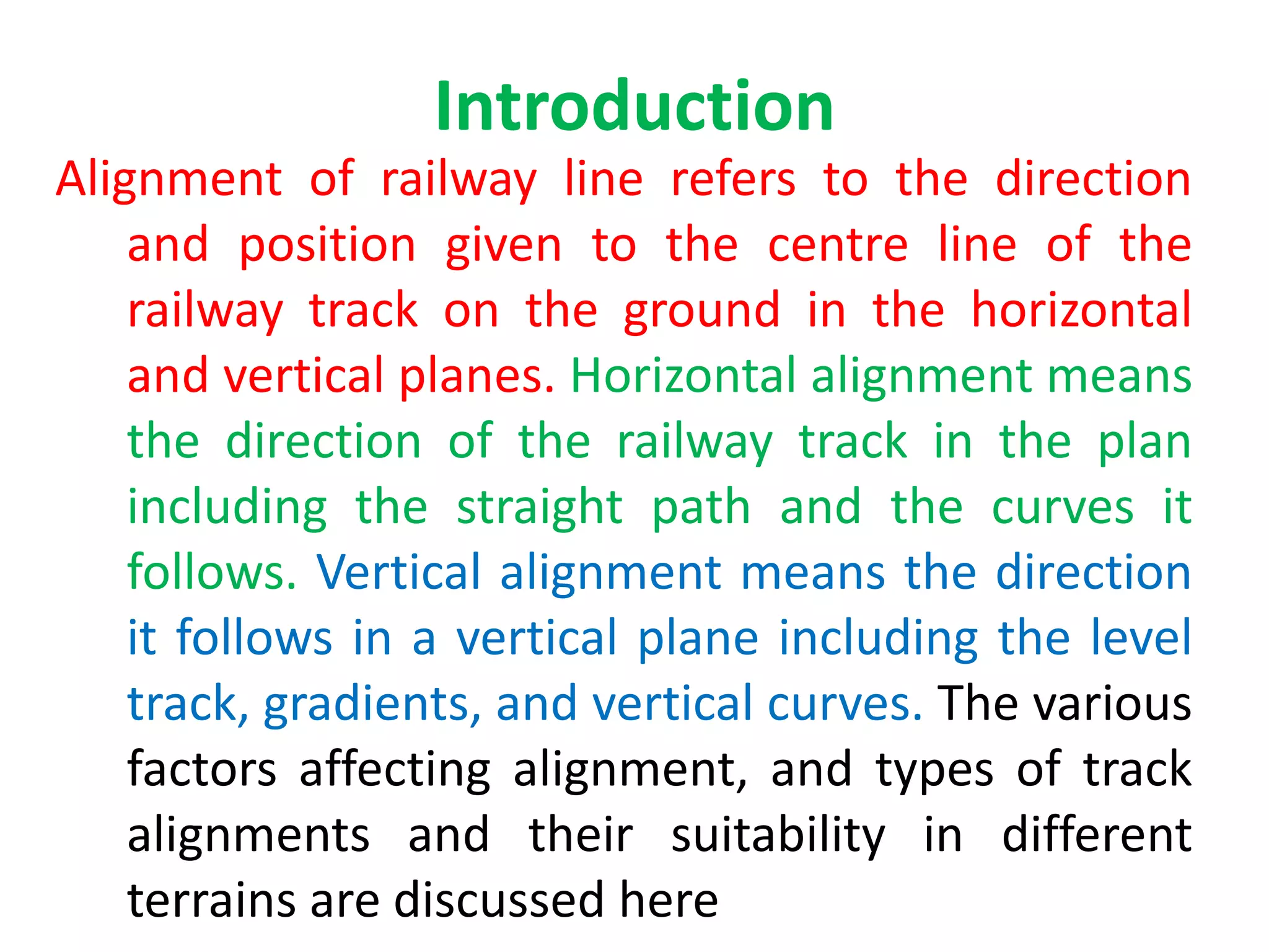 3.alignment of railway lines | PPTX