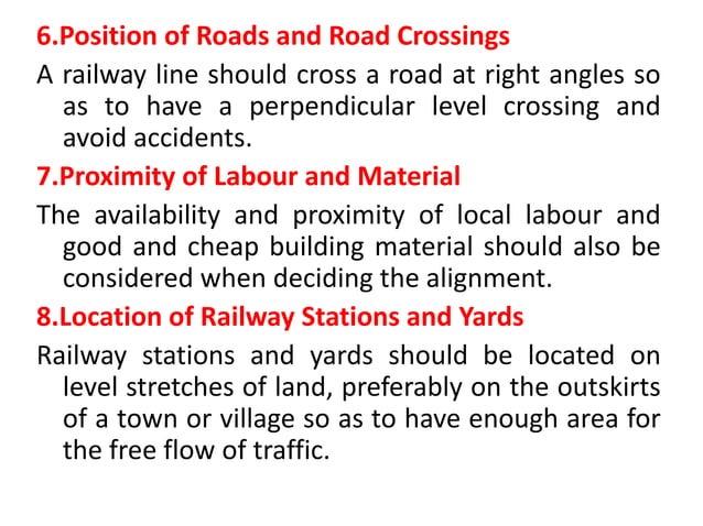 3.alignment of railway lines | PPTX | Rail Travel | Travel Type