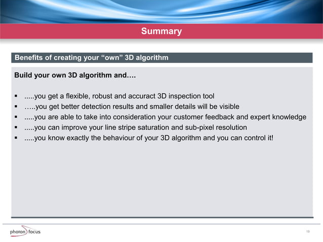 Comparison of 3D algorithms to ensure accurate 3D inspection | PPT