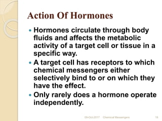 Chemical messengers, Biochemistry of Hormones & their Feedback ...