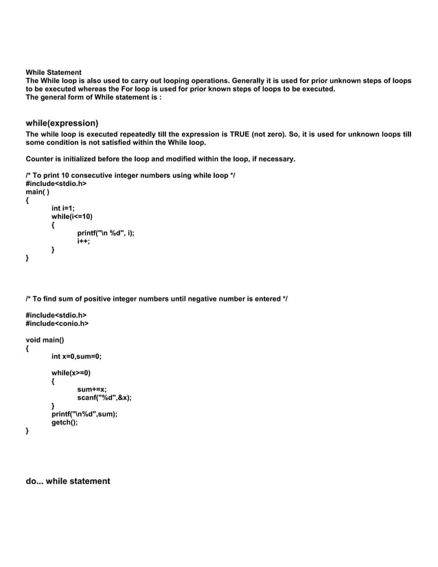 3. control statement | PDF