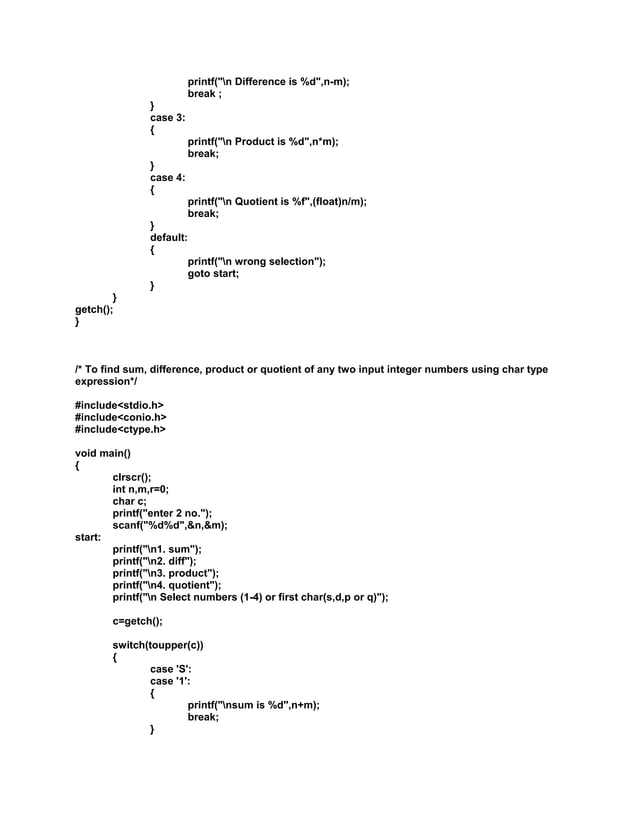 3. control statement | PDF