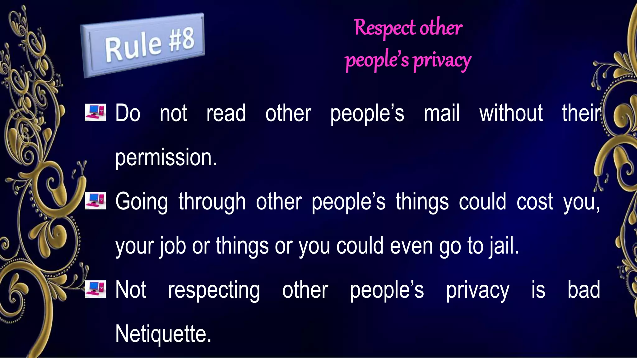 Rules of Netiquette | PPTX