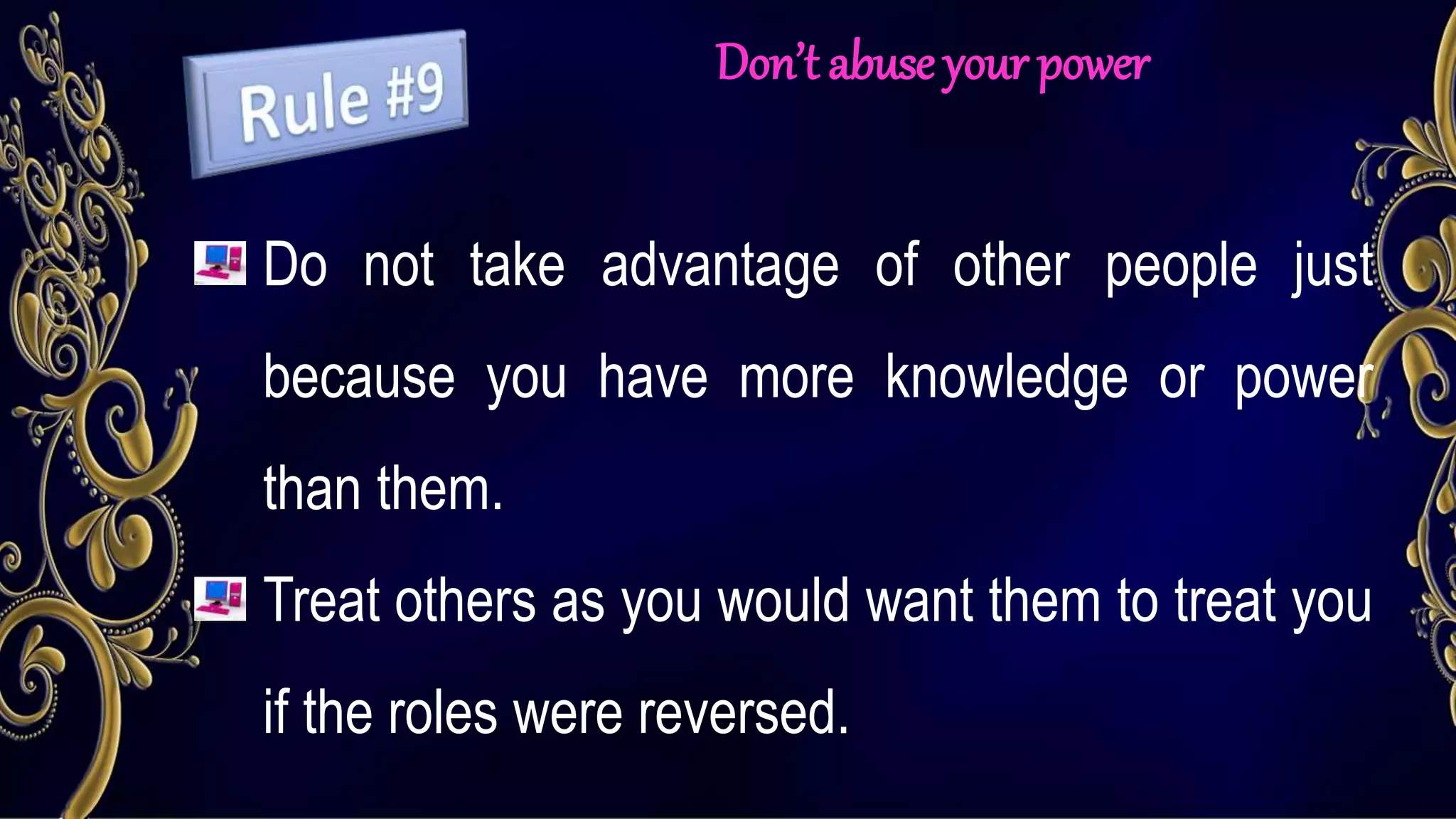 Rules of Netiquette | PPTX