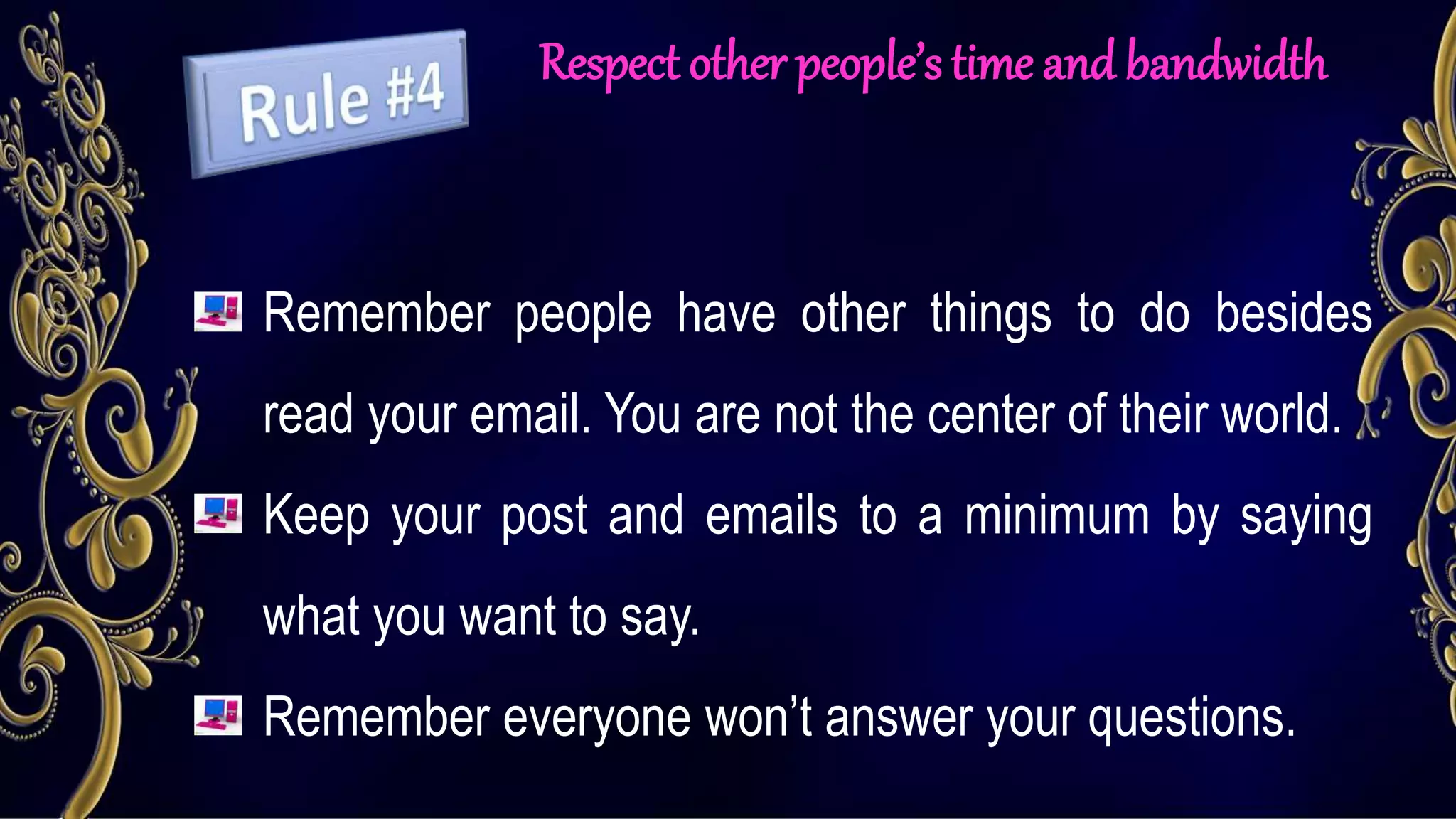 Rules of Netiquette | PPTX