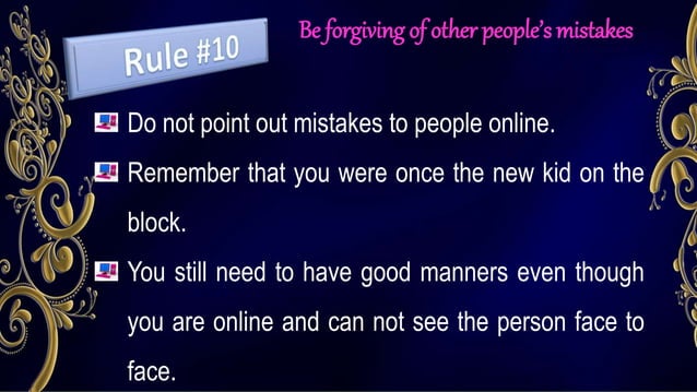 Rules of Netiquette | PPTX | Internet for Beginners | Internet