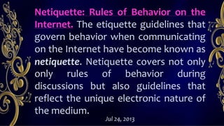 Rules of Netiquette | PPTX