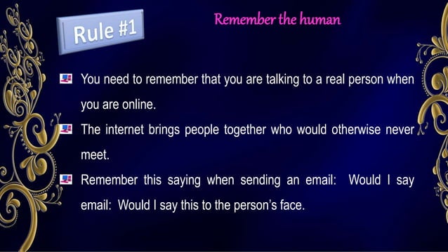 Rules of Netiquette | PPTX | Internet for Beginners | Internet