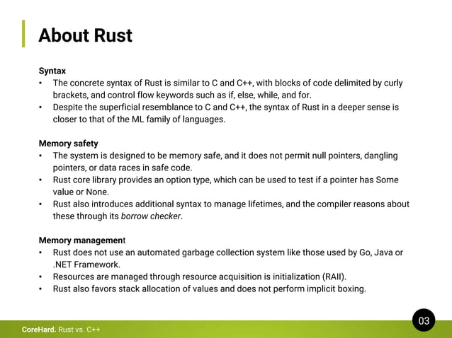 Rust vs C++ | PPT
