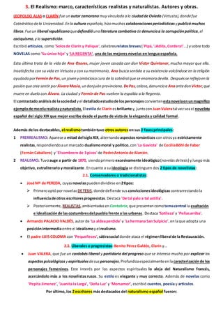 3. LITERATURA DEL REALISMO. resumen claro | DOCX