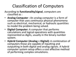 computer catagory and its organization | PPT