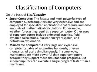 computer catagory and its organization | PPT