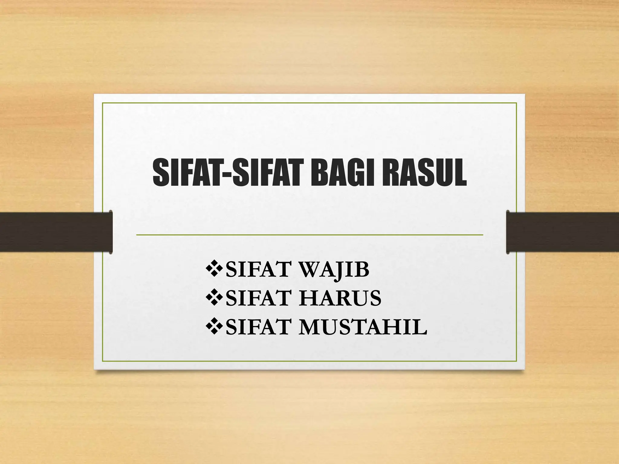 sifat sifat rasul rasul allah yang wajibpptx | PPTX