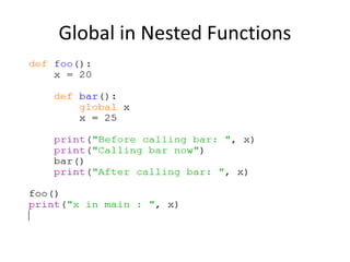 Functions in Python | PPT