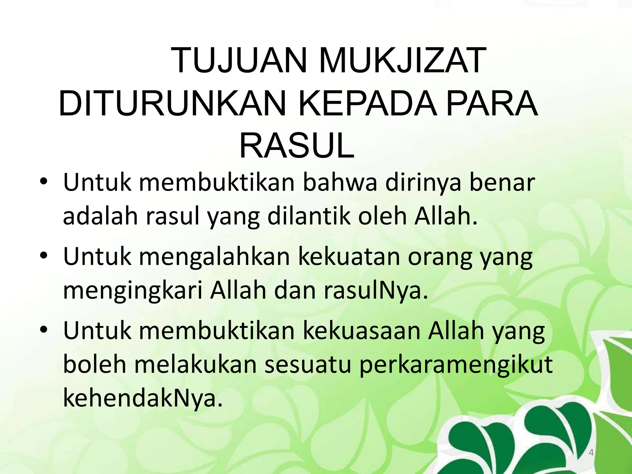 3.4 mukjizat para rasul | PPTX