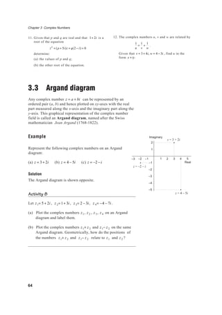 3.complex numbers Further Mathematics Zimbabwe Zimsec Cambridge | PDF