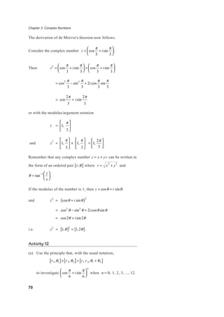 3.complex numbers Further Mathematics Zimbabwe Zimsec Cambridge | PDF
