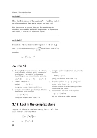 3.complex numbers Further Mathematics Zimbabwe Zimsec Cambridge | PDF