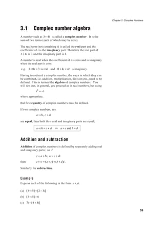 3.complex numbers Further Mathematics Zimbabwe Zimsec Cambridge | PDF