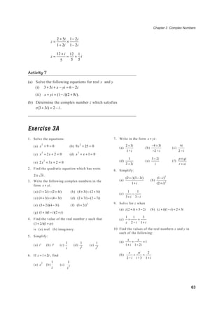3.complex numbers Further Mathematics Zimbabwe Zimsec Cambridge | PDF