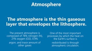 Earth's subsystems Atmosphere | PPTX