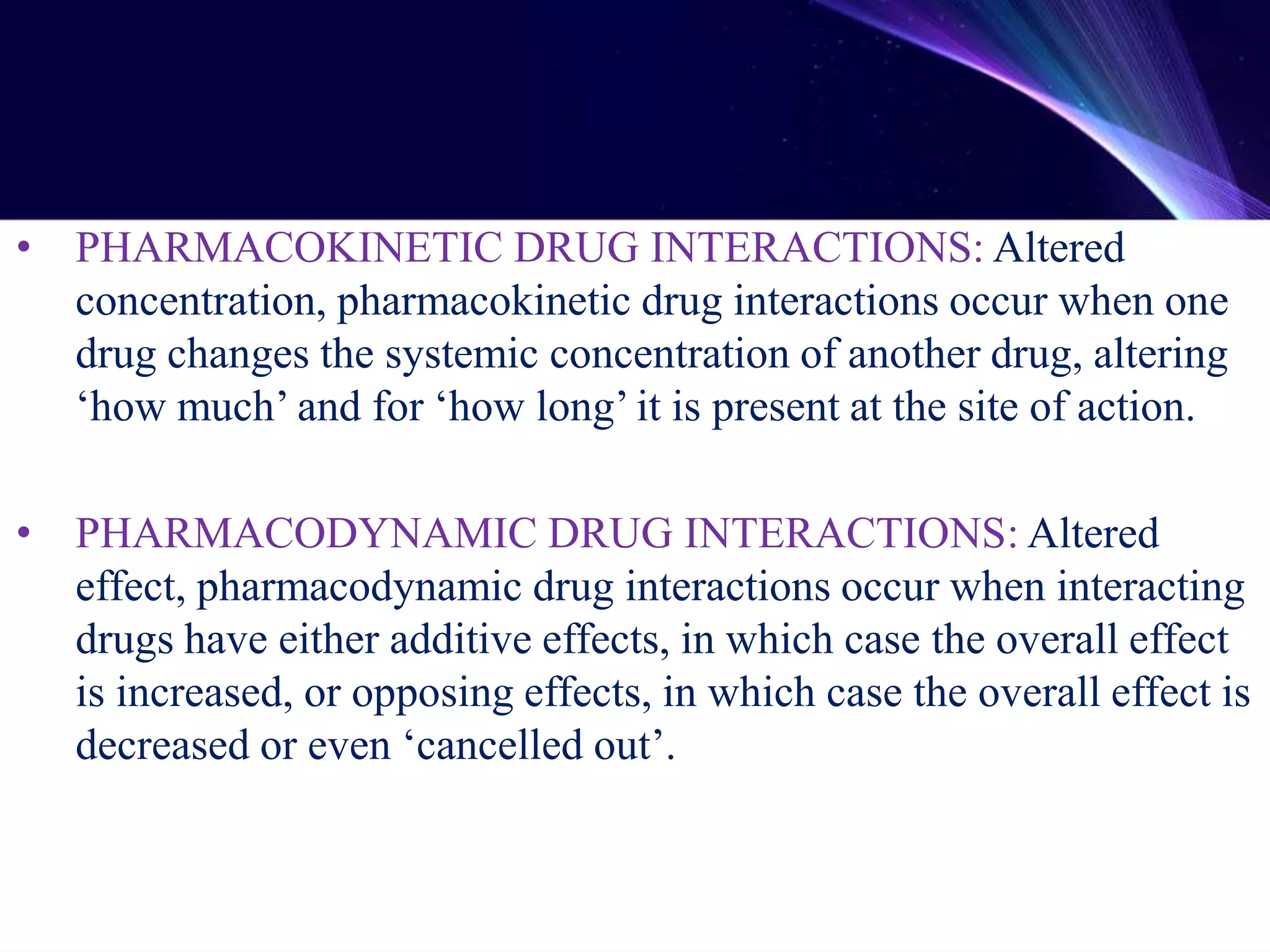 pharmacokinetic drug interactions | PPTX