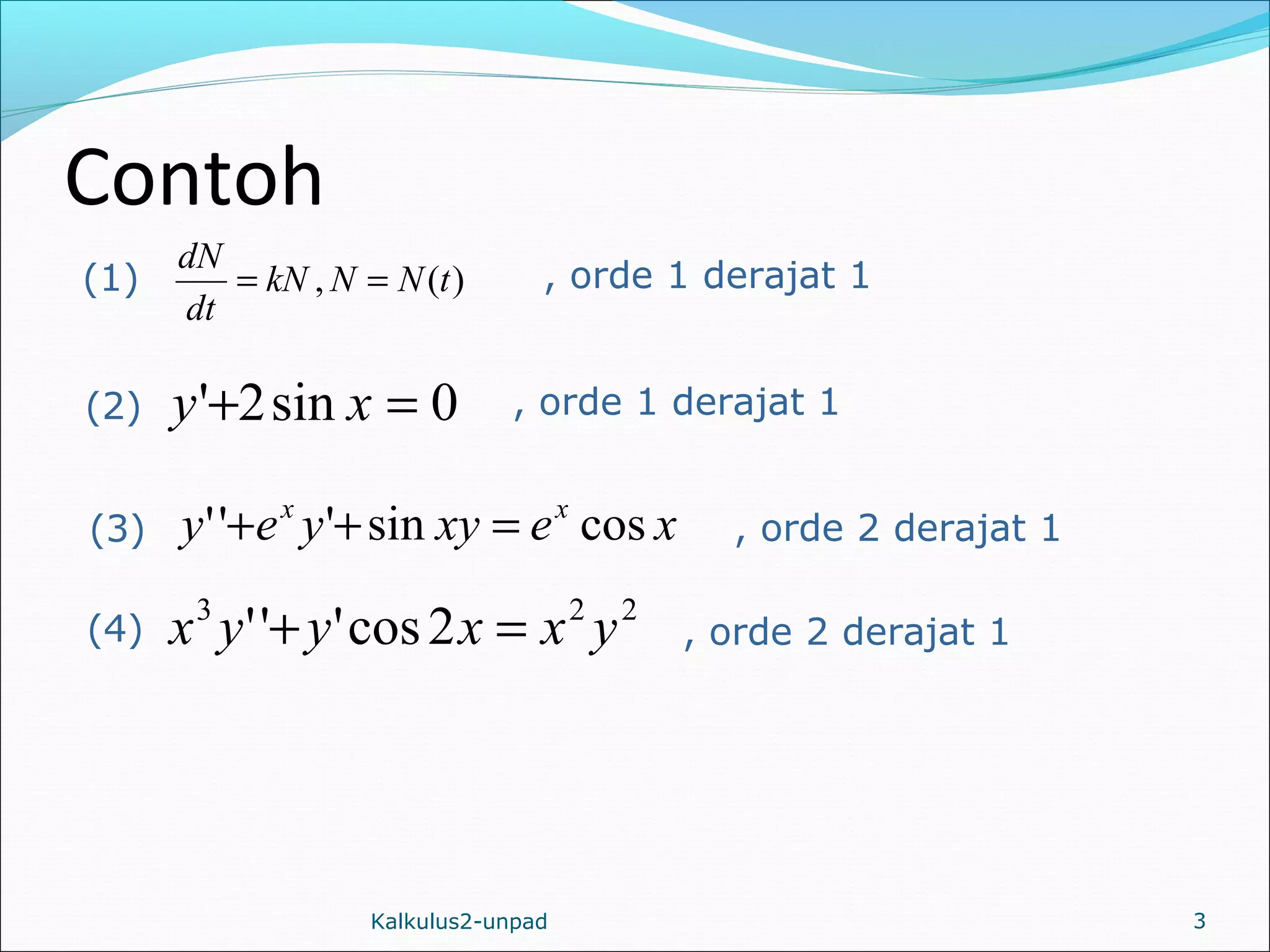 Persamaan Diferensial Biasa ( Kalkulus 2 ) | PPS