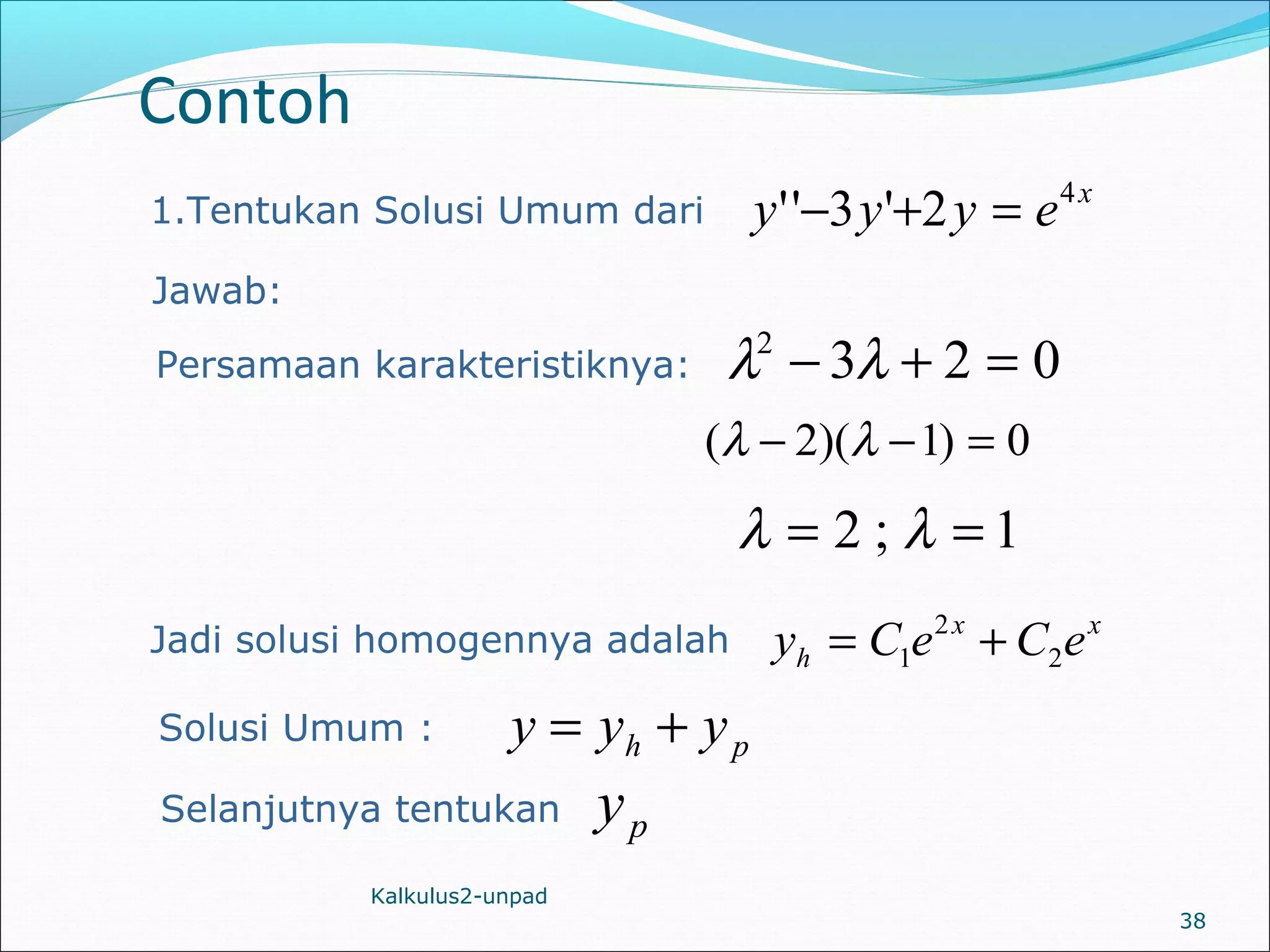 Persamaan Diferensial Biasa ( Kalkulus 2 ) | PPS