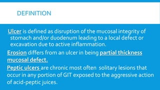 Pathology of Peptic Ulcer Disease | PPTX