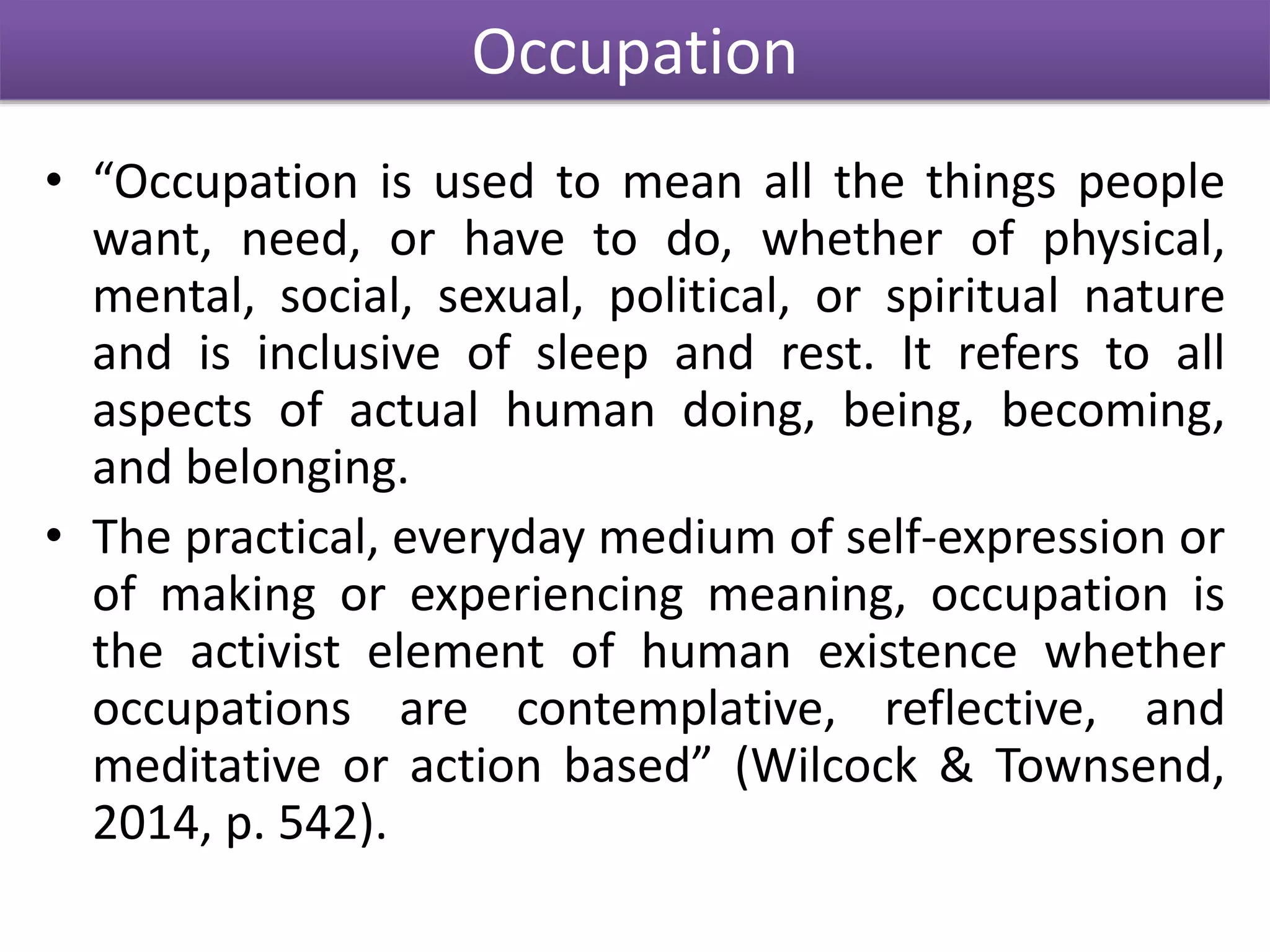 Occupational Therapy Practice Framework- American Occupational Therapy ...