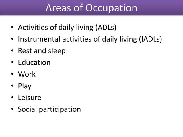 Occupational Therapy Practice Framework- American Occupational Therapy ...