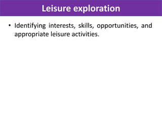 leisure component | PPT