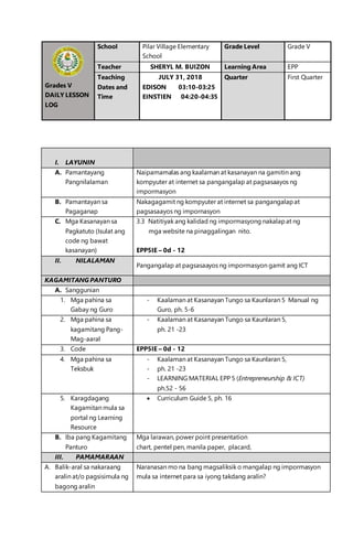 3.3 natitiyak ang kalidad ng impormasyong nakalap at ng mga website na ...