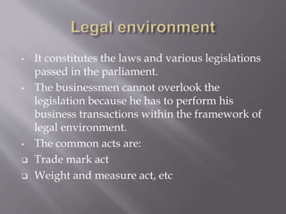 Economic and legal environment, | PPTX
