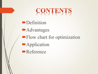 concept of optimization | PPTX