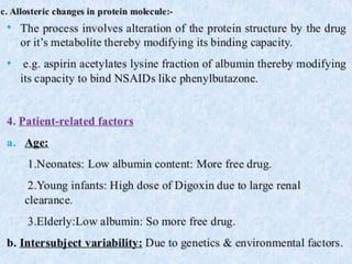 Protein binding Interation | PPTX | Pharmaceutical Industry | Industries