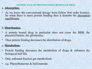 Protein binding Interation | PPTX | Pharmaceutical Industry | Industries